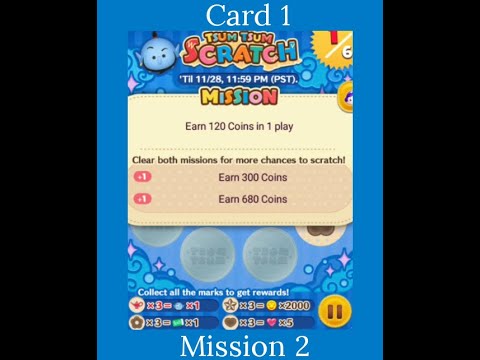 Tsum Tsum Scratch Nov 2023 - Card 1 Mission 2 - Line Disney Tsum Tsum ...