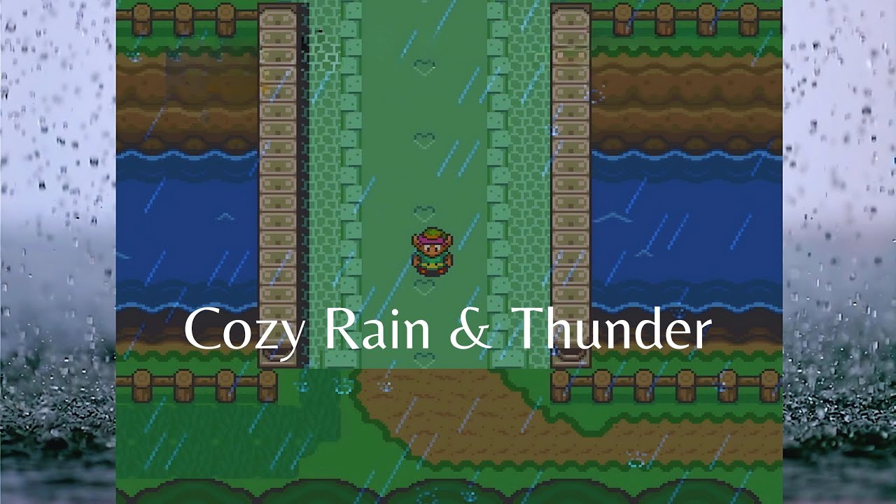 Cozy Rain & Thunders: Link (Legend of Zelda) Stands in a Storm for Sleep, Study, and Relax - YouTube