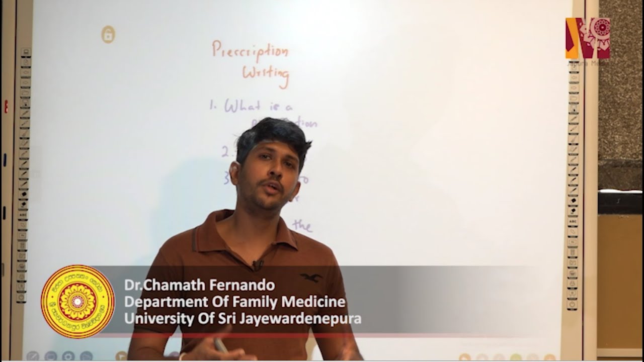 Prescription Writing - Dr Chamath Fernando - YouTube