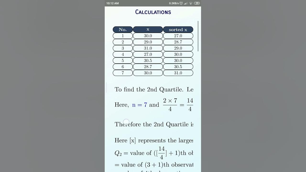 Calculate Quartile, Quantile and Percentile for Ungroup Data | Step by Step - YouTube