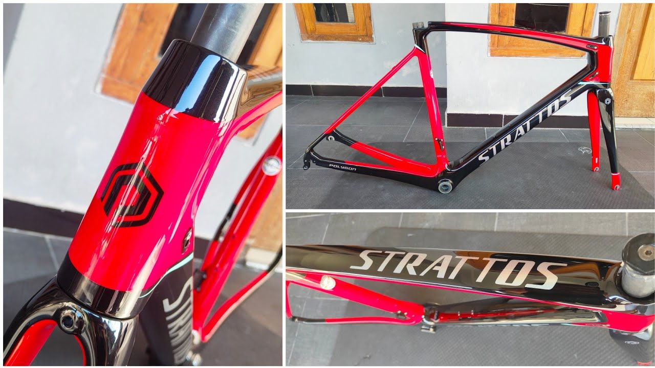 Strattos Rasa S-WORKS‼️ Custom Paint Polygon Stratos S7 Black Red - YouTube