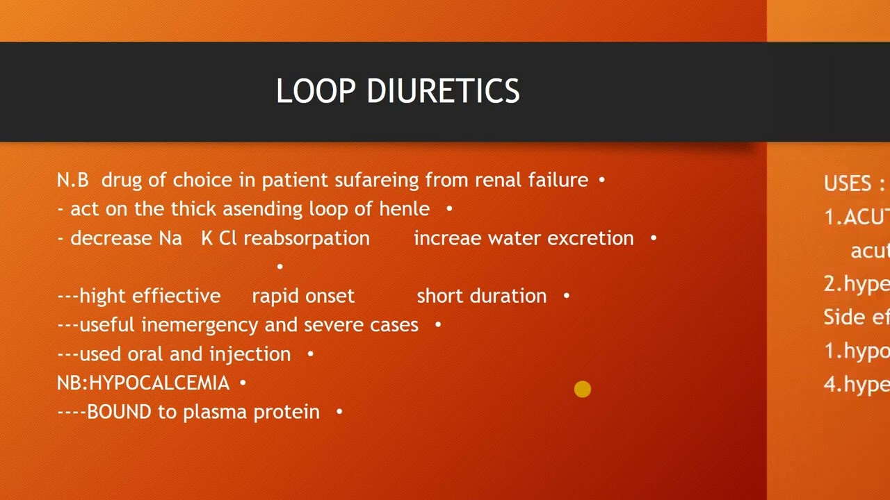 CVS PART 1SUMMARY OF DIURETIC للمقبلين علي الانترفيوا - YouTube