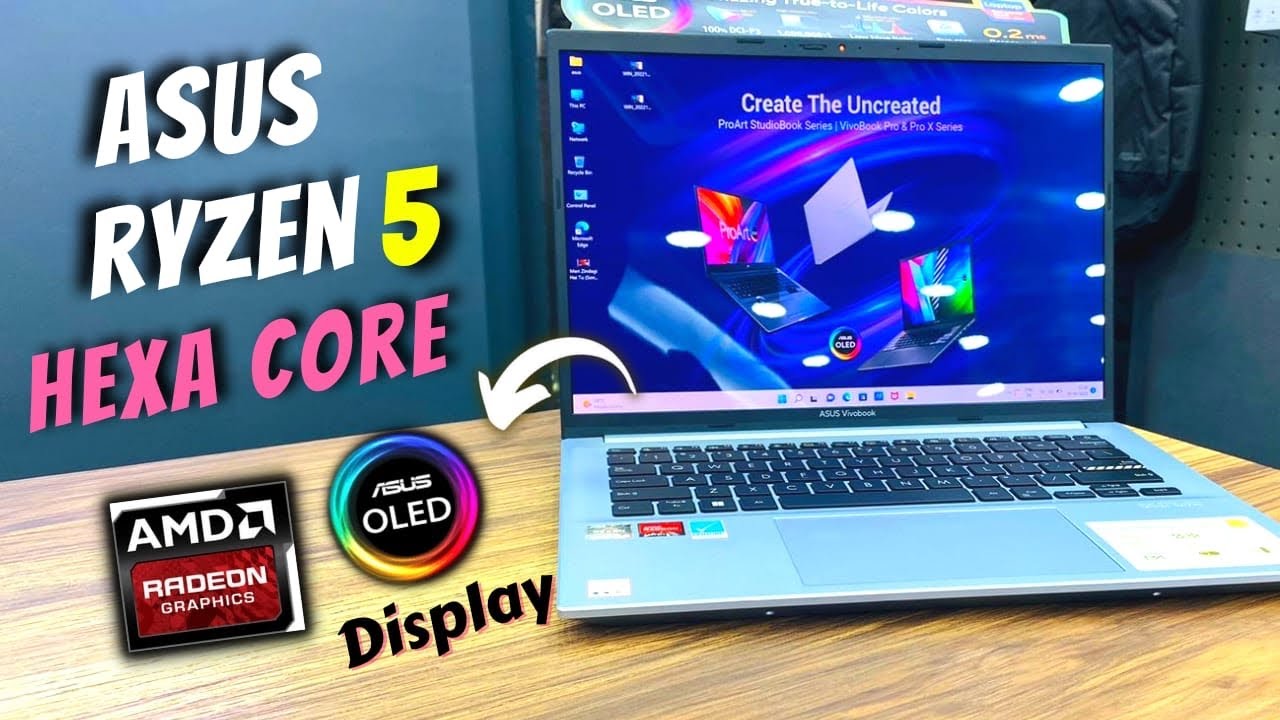 Asus Pro 14⚡️Oled Best in Under 53K Oled 2.8K,Ryzen 5 Hexa Core,90Hz ...