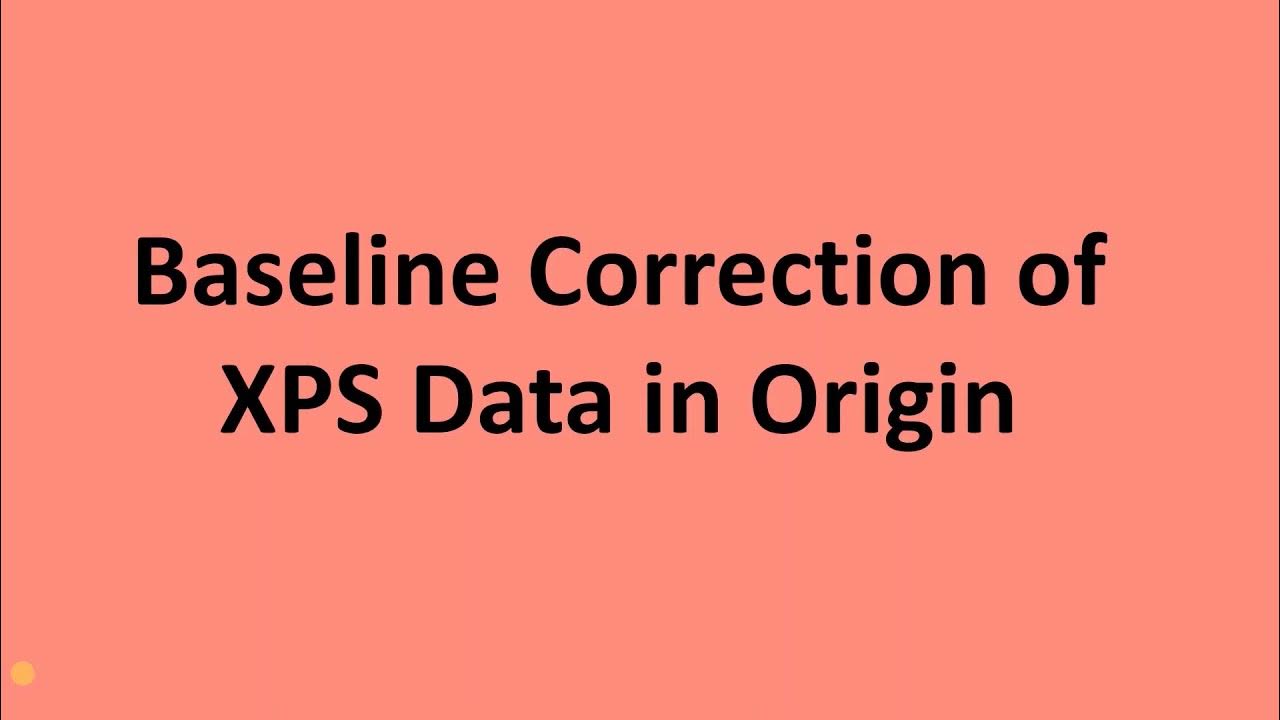 Baseline correction of XPS Data using Origin Software. - YouTube