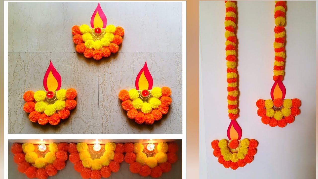 Diwali decoration ideas at home | DIY Diwali Decor | Diya decoration ...