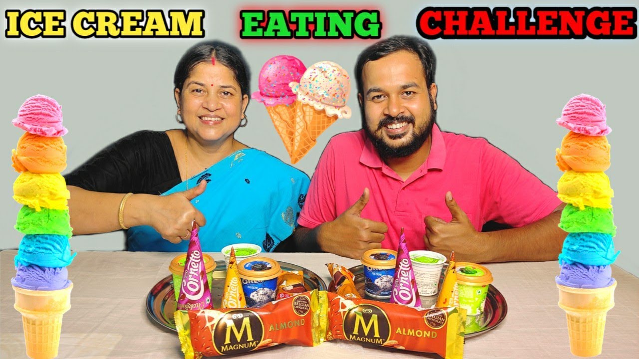 ICE CREAM EATING CHALLENGE || Varieties Of Ice Cream Eating Competition ...