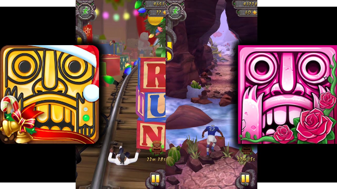 Temple Run 2 Winter Toyland Vs Temple Run 2 Winter Wasteland - YouTube
