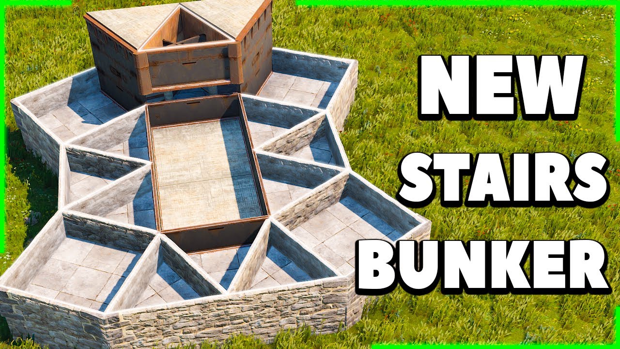 Duo 2x1 Rust Base Design l Stairs Bunker Base Design 2022 - YouTube