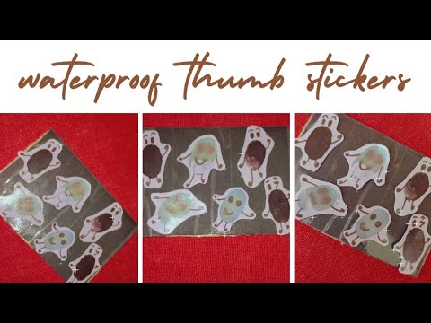 diy waterproof thumb stickers | | by @nimraaslamartandcraft 🦋 - YouTube
