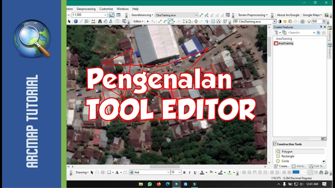 [ArcMap] TOOL PENTING! PENGENALAN TOOL EDITOR PADA ARCMAP - YouTube