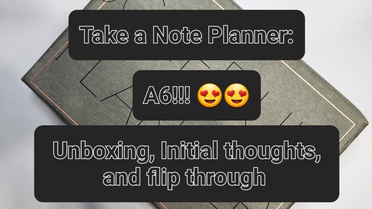 TAKE A NOTE A6 / Unboxing & Flip Through - YouTube