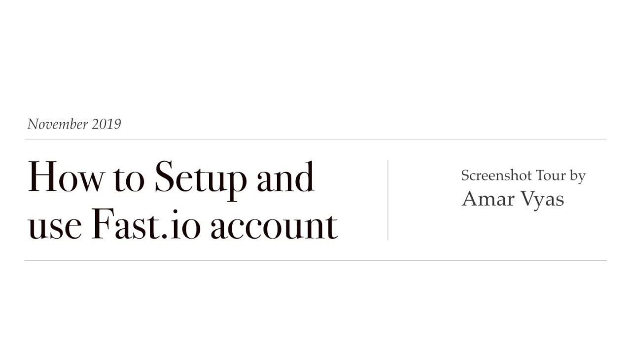 (Service discontinued) How to use Fast.io for website hosting and CDN ...