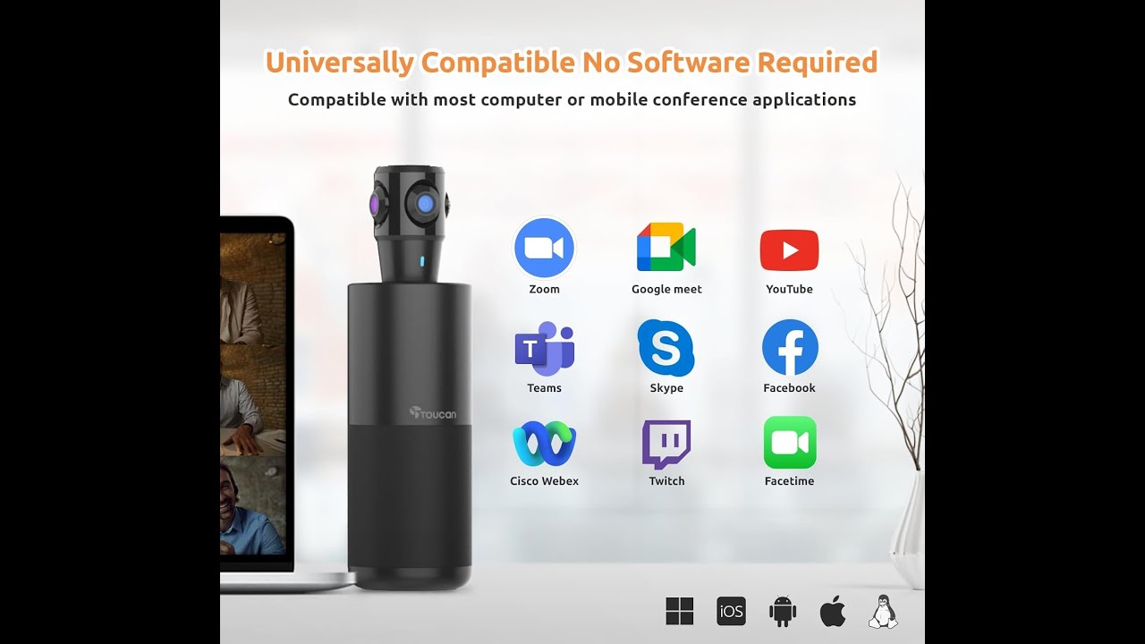 The TOUCAN 360-Degree Video Conference Camera is a versatile and high ...