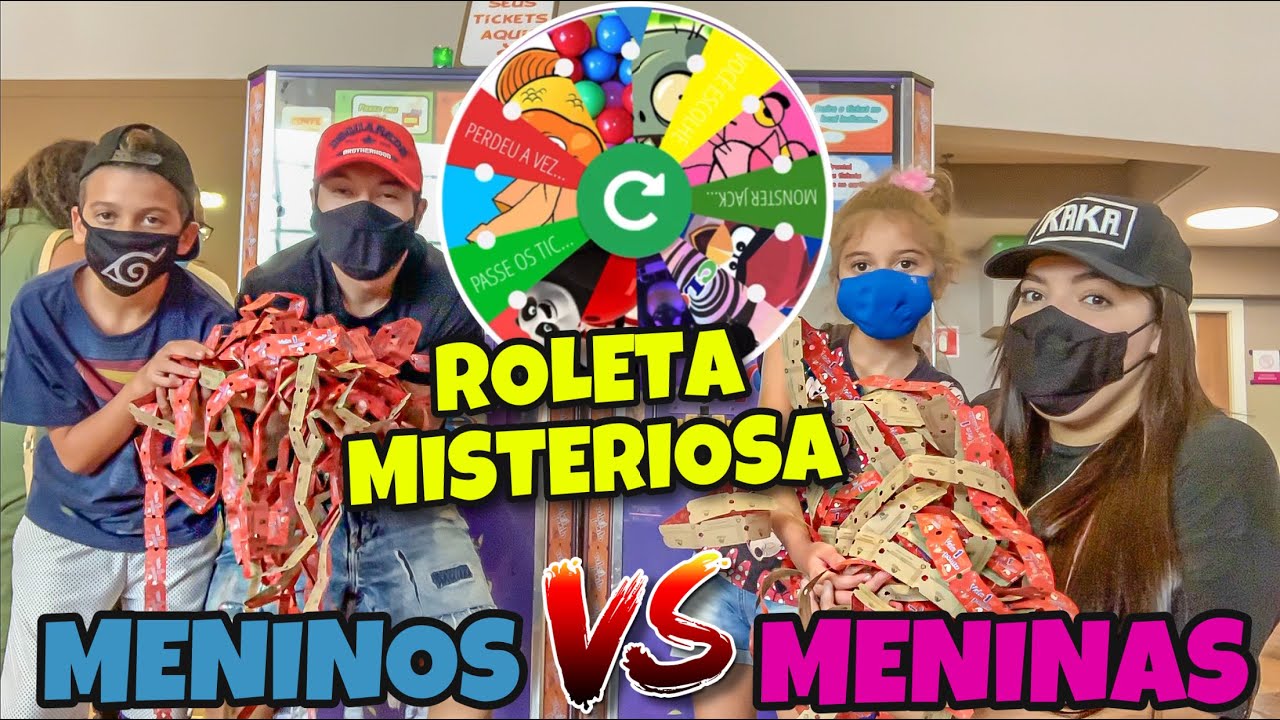 DESAFIO DA ROLETA MISTERIOSA DE TICKETS MENINAS VS. MENINOS | QUEM ...