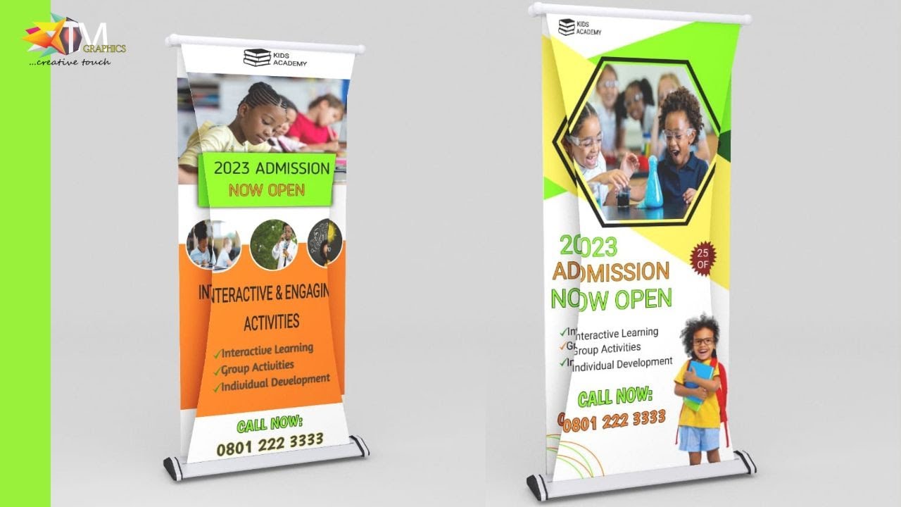 Tm graphics, Roll up Banner Design using a Smartphone - YouTube