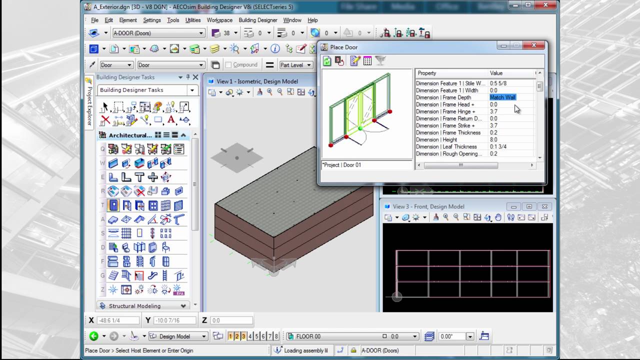 AECOsim Building Designer - QuickStart for Architects Modeling Doors ...