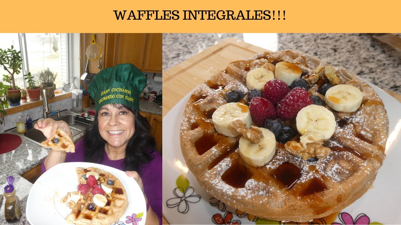 WAFFLES INTEGRALES SALUDABLES!!!! - YouTube