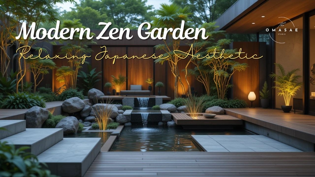 Calming Patio Japanese Style A Minimal Japandi Outdoor Terrace With