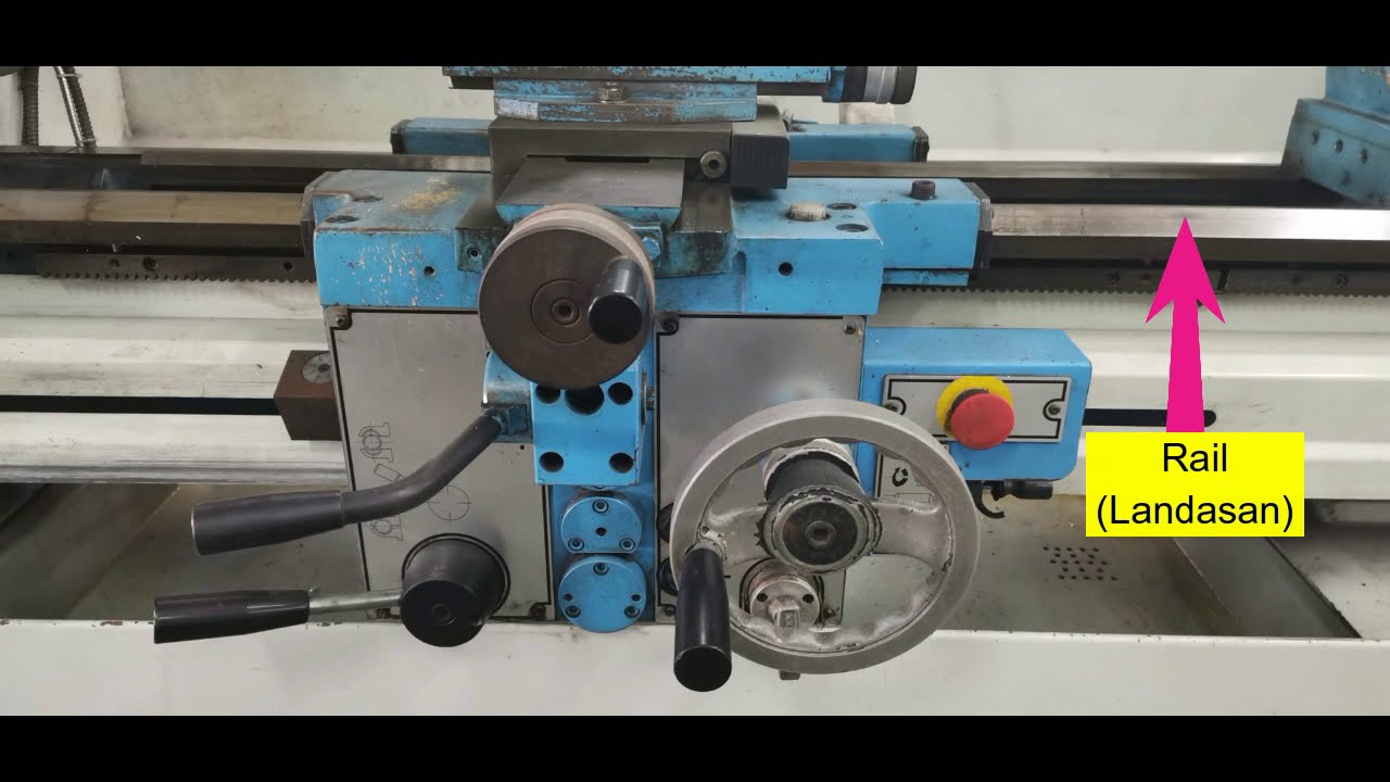 Introduction Of Lathe Machine I Nama Bahagian Mesin Larik - YouTube