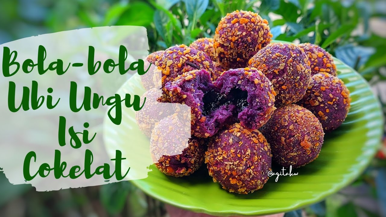 Bola Ubi Ungu Isi Cokelat yang Lumer dan Meler | Kudapan Sehat | MPASI ...