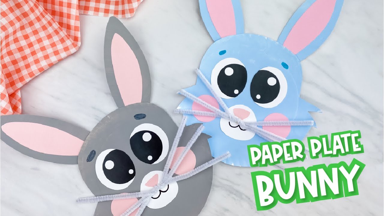Paper Plate Bunny Craft - YouTube