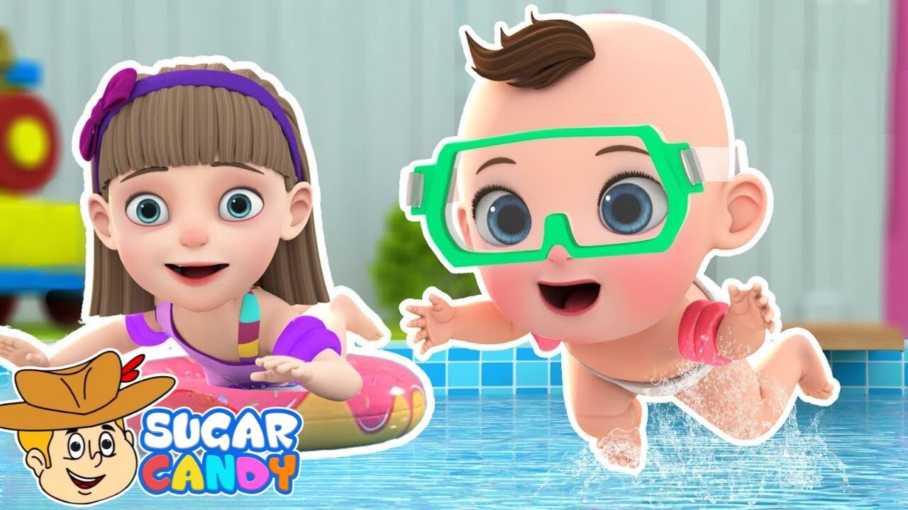 🌊 Swimming Song | Baby In The Pool | Sugar Candy Nursery Rhymes - YouTube