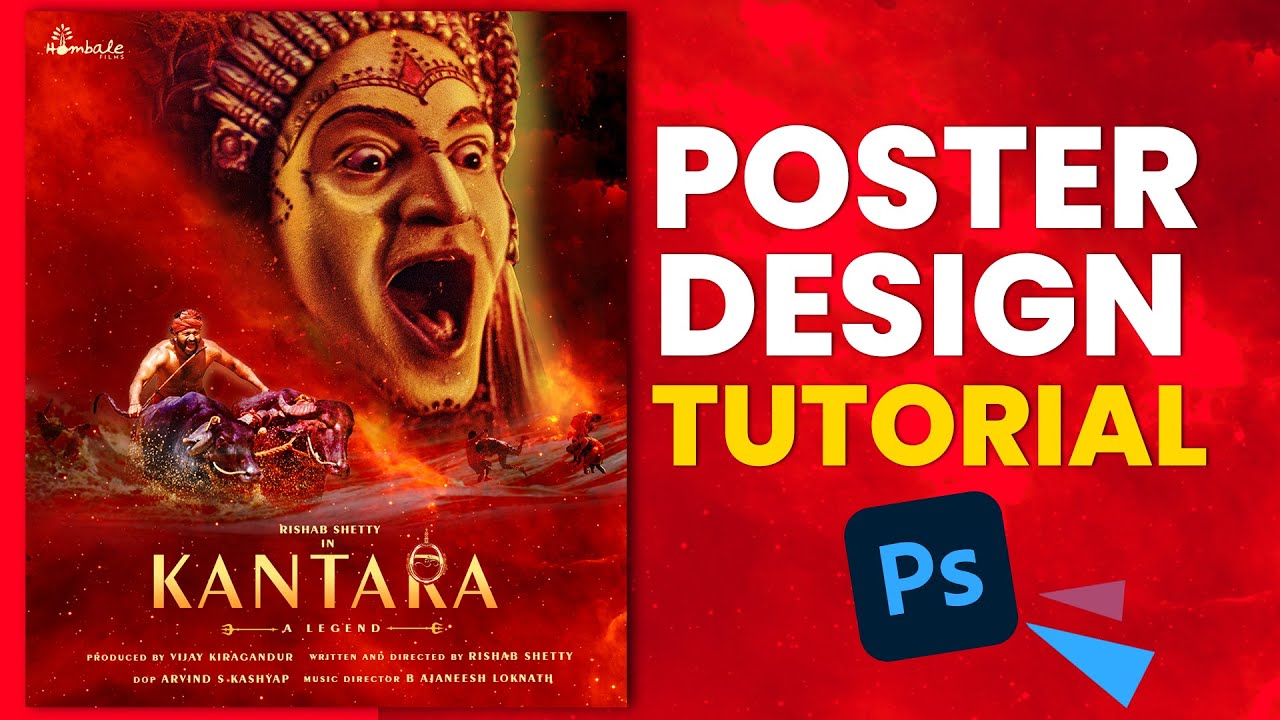 Kantara Film Poster Design Tutorial | Movie Poster Design #kantara ...