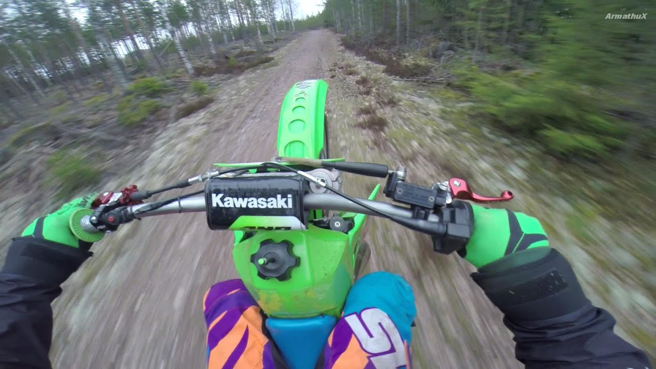 Kawasaki KX500 GoPro Trails Ride - YouTube