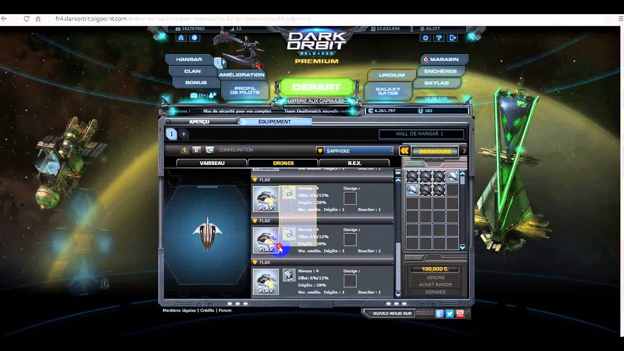 darkorbit presentation de mon petit compte - YouTube