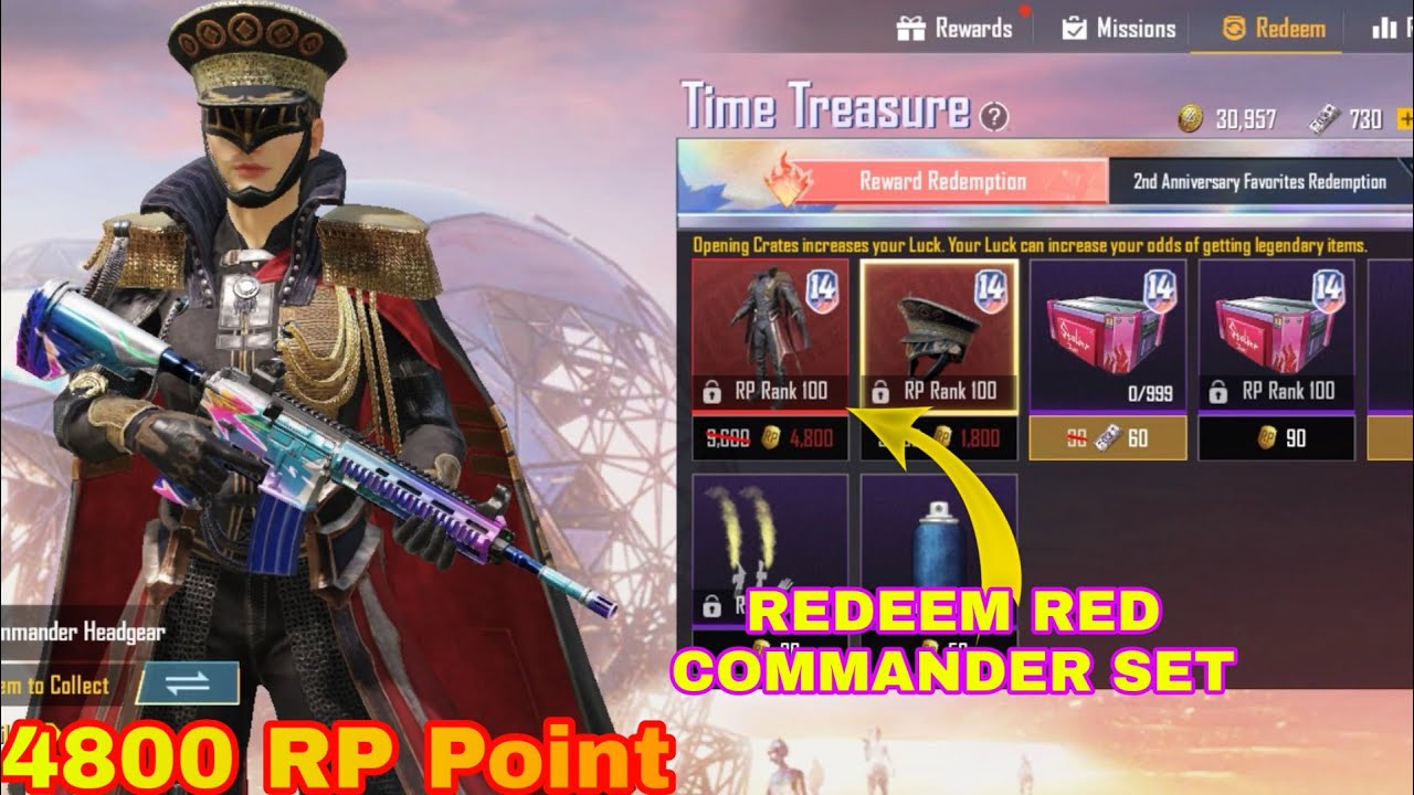 How to Redeem Red Commander Set || 4800 RP Points - YouTube