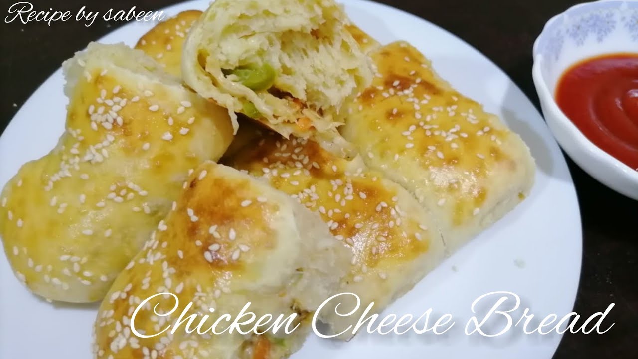 chicken cheese bread | how to make chicken cheese bread ...