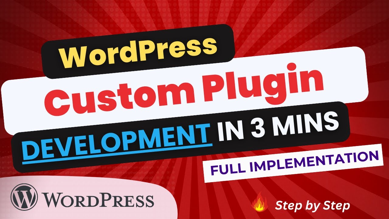 How to Create a Custom Plugin in WordPress in Just 3 Minutes 🚀 | Step ...