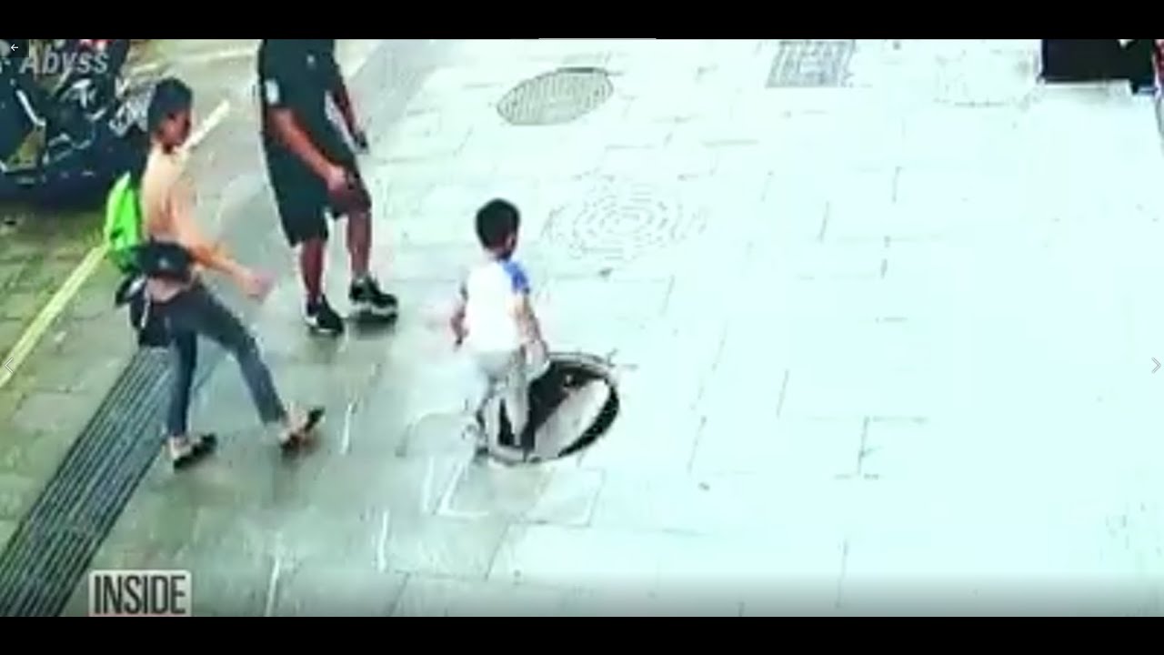 kid fall into hole - YouTube