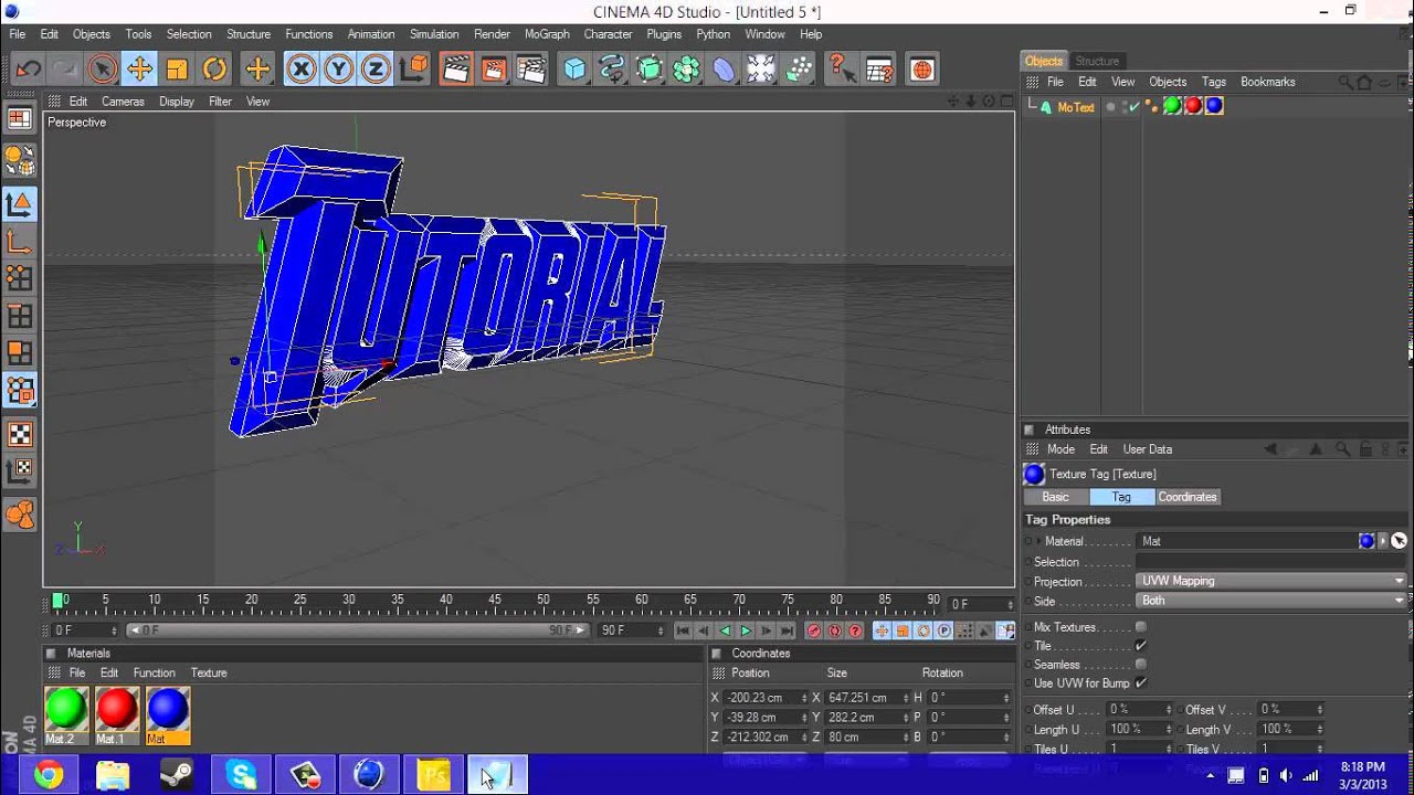 Tutorials for dummies: creating text in Cinema 4D - YouTube