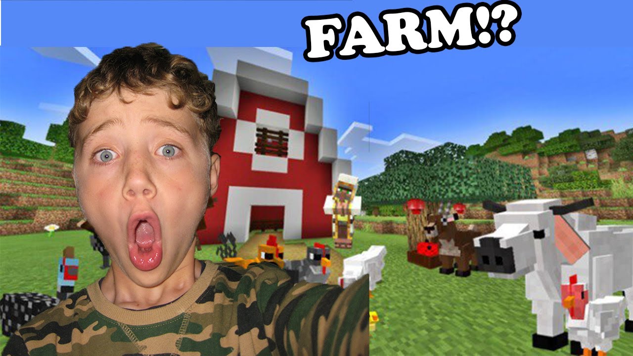 Trying To Build A Farm In Minecraft! (SURVIVAL) - YouTube