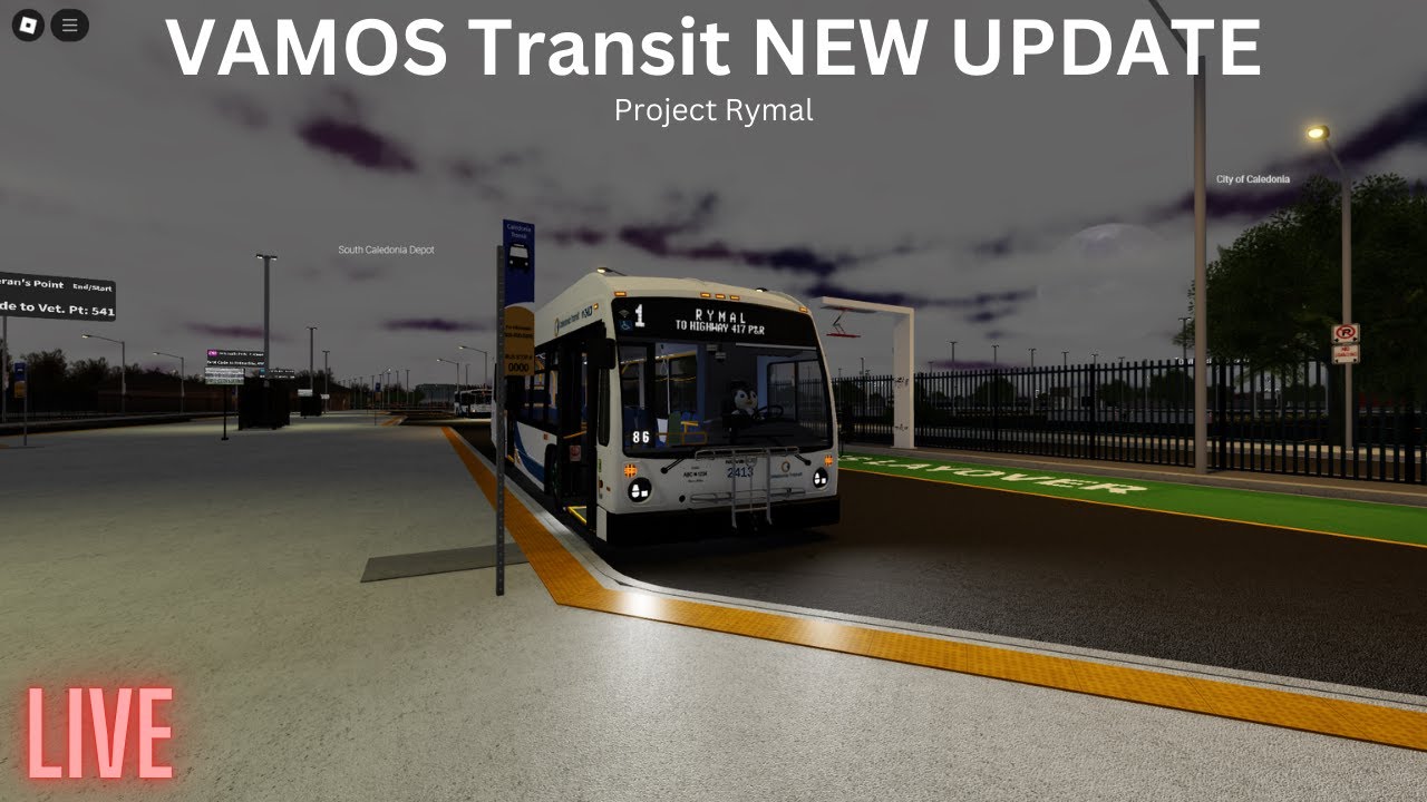 VAMOS Transit Update Live (Project Rymal) | Roblox - YouTube