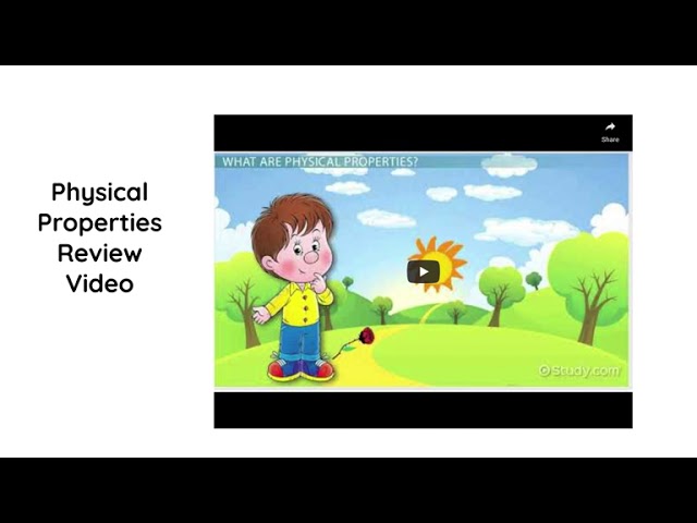 Physical Properties For Kids