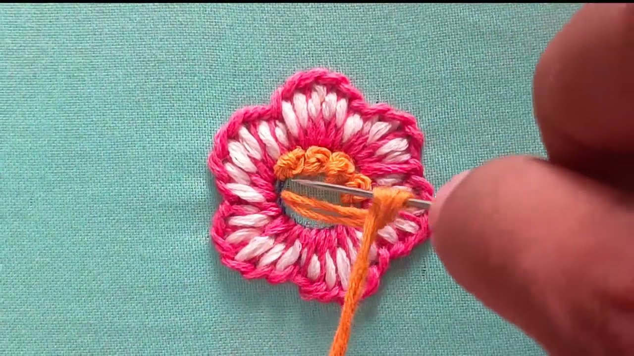 Hand work butta design hand embroidery for beginners zardozi work video ...