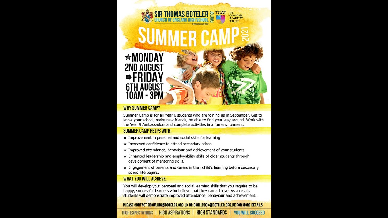 Summer Camp Information 2021 - YouTube