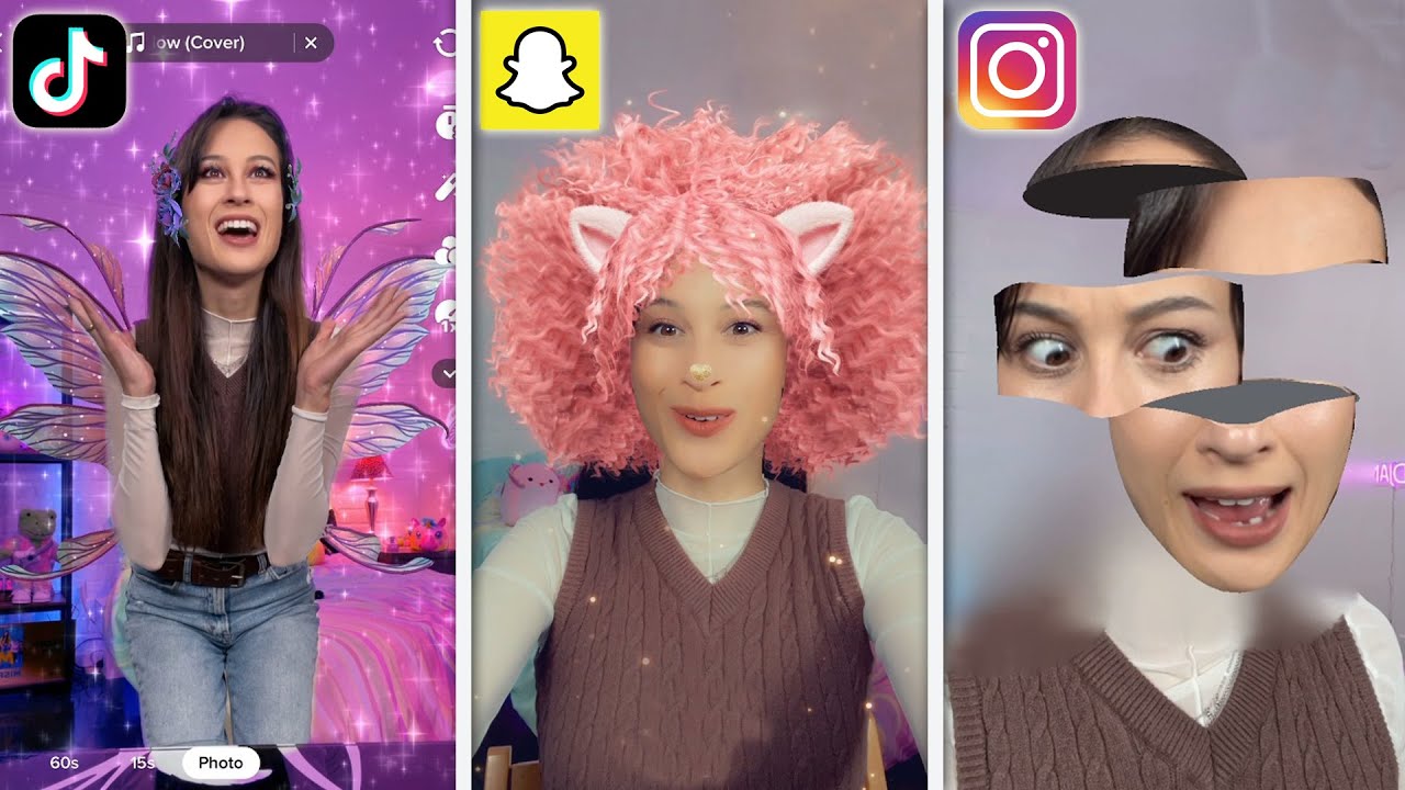 TIKTOK vs SNAPCHAT vs INSTAGRAM FILTERS TESTEN! #3 || Fan Friday - YouTube
