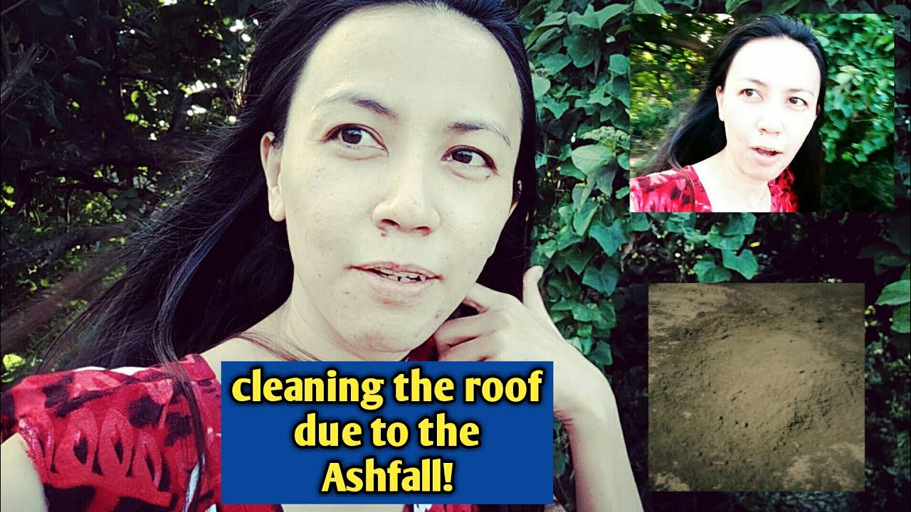 CLEANING OUR ROOF DUE TO ASHFALL - YouTube