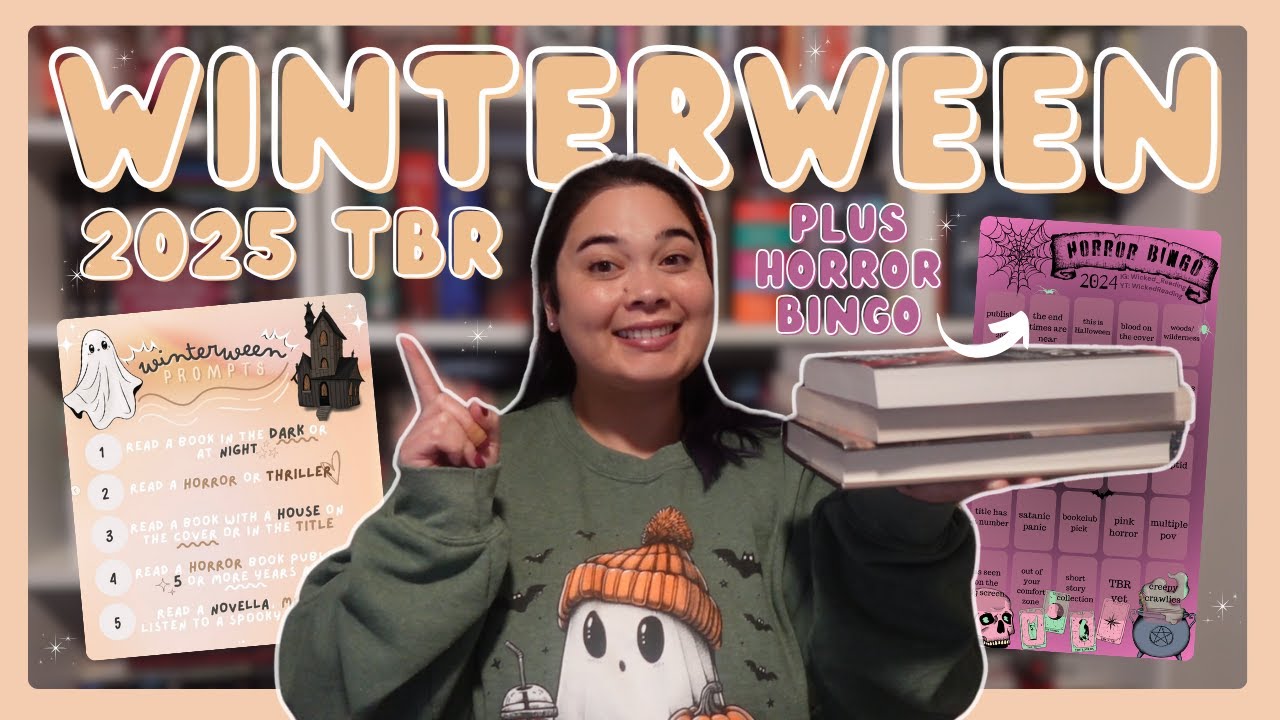 Winterween 2025 TBR plus checking off books for the horror bingo board reading challenge👻 - YouTube