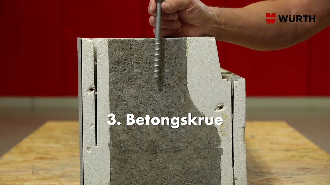 Enkel forankring i betong med Würth betongskrue! | Würth Norge - YouTube