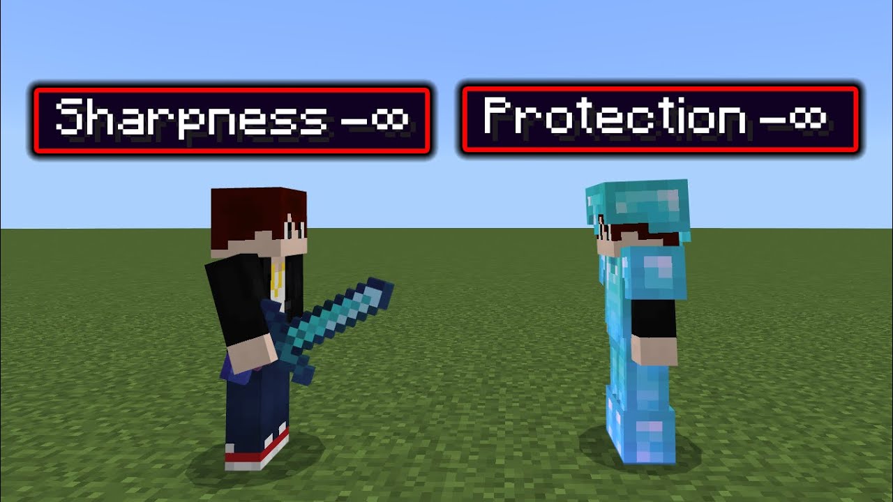 Sharpness negative infinity VS Protection negative infinity - YouTube