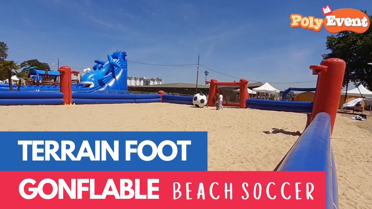 ⚽ Inflatable Beach Soccer pitch - Poly Event - YouTube