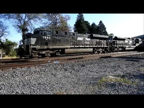 NS 7693 and NS 1170 leads a unit train west through Porter IN - YouTube