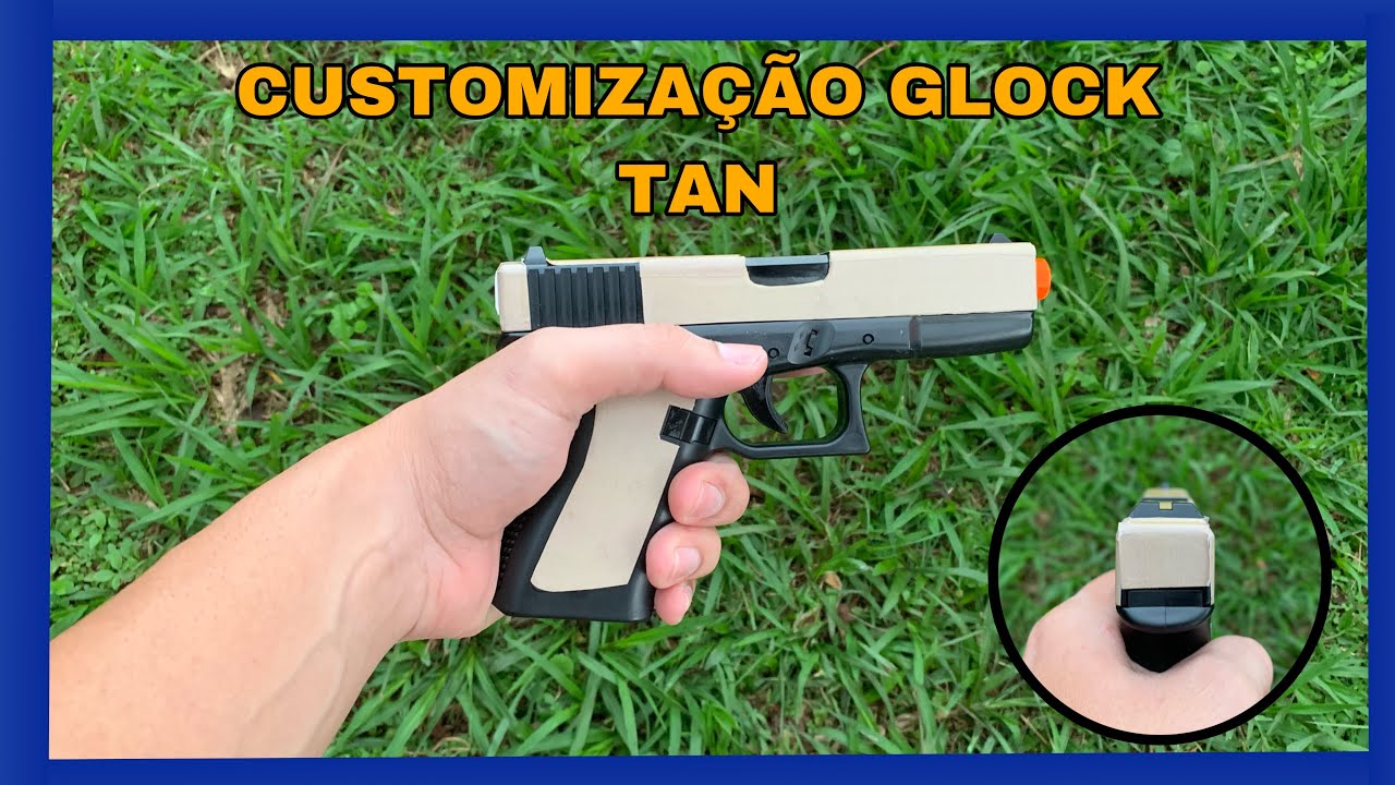 CUSTOMIZAÇÃO GLOCK TAN G19 DA QGK Airsoft Spring - YouTube