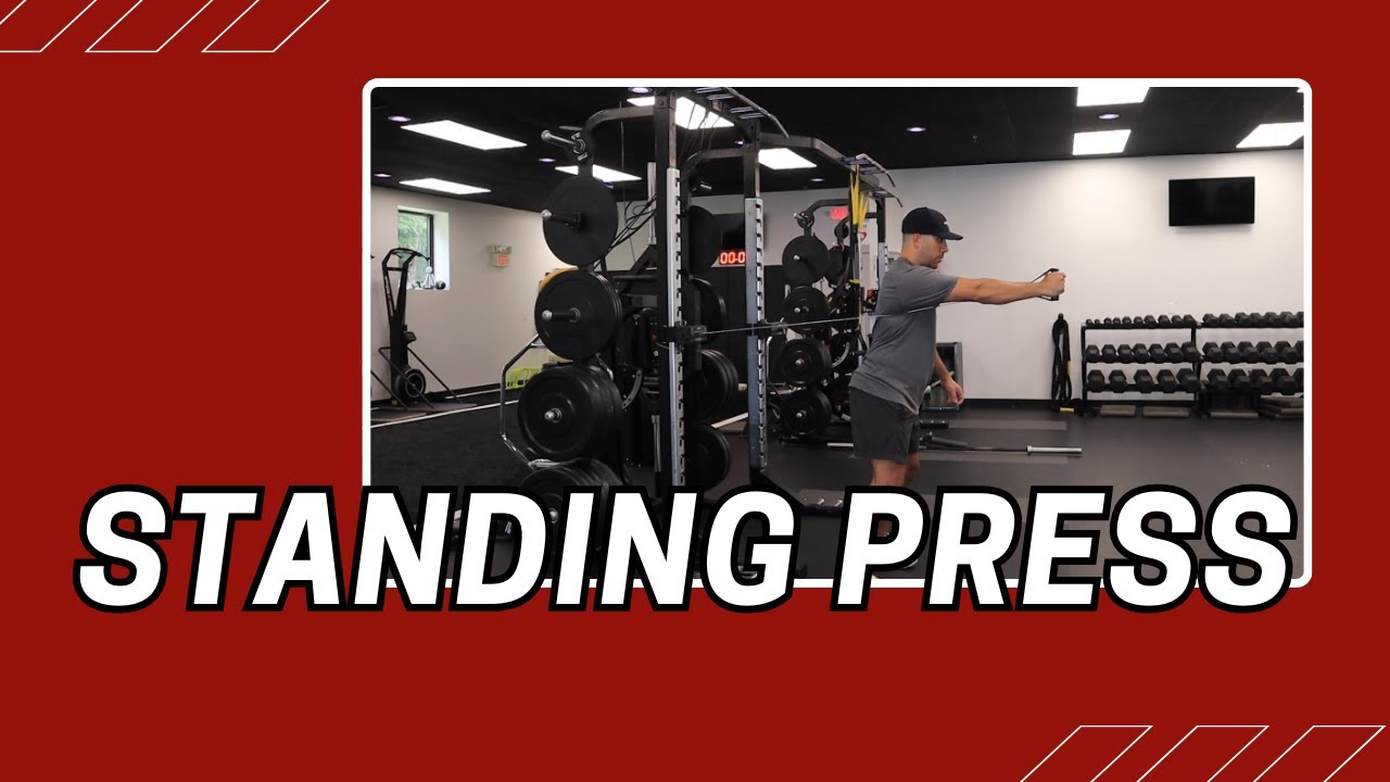Standing Press | Cable Machine Exercise - YouTube