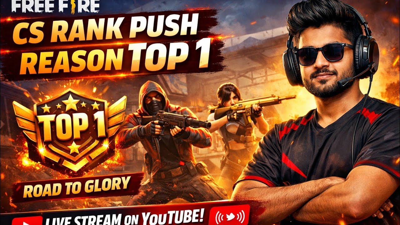CS Rank Push Live 🔥 Reason Top 1 | Free Fire Ranked Match - YouTube