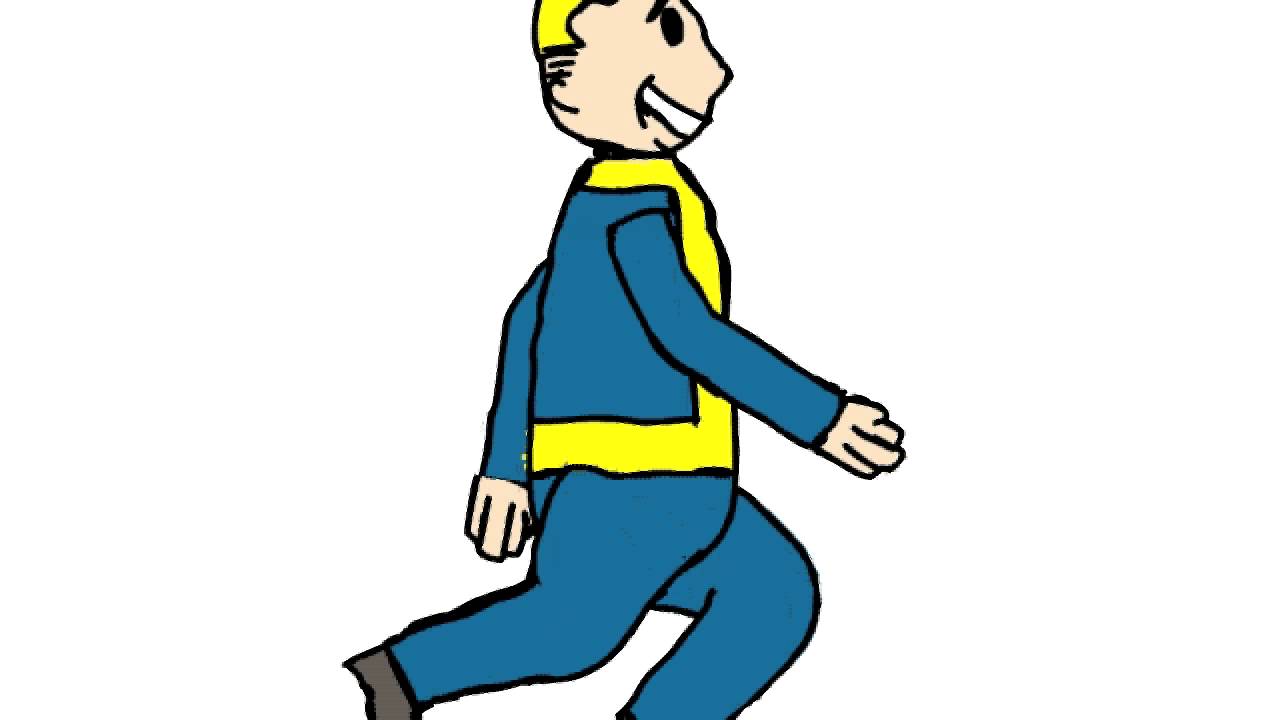 Vault Boy Walking Animation Test - YouTube